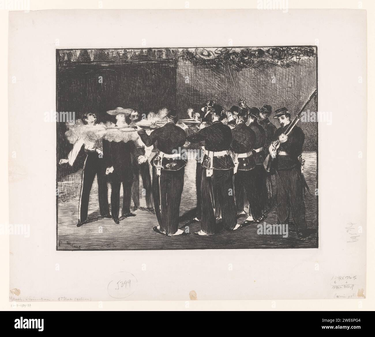 Execution of Emperor Maximilian, Edouard Manet, 1868 print France paper ...