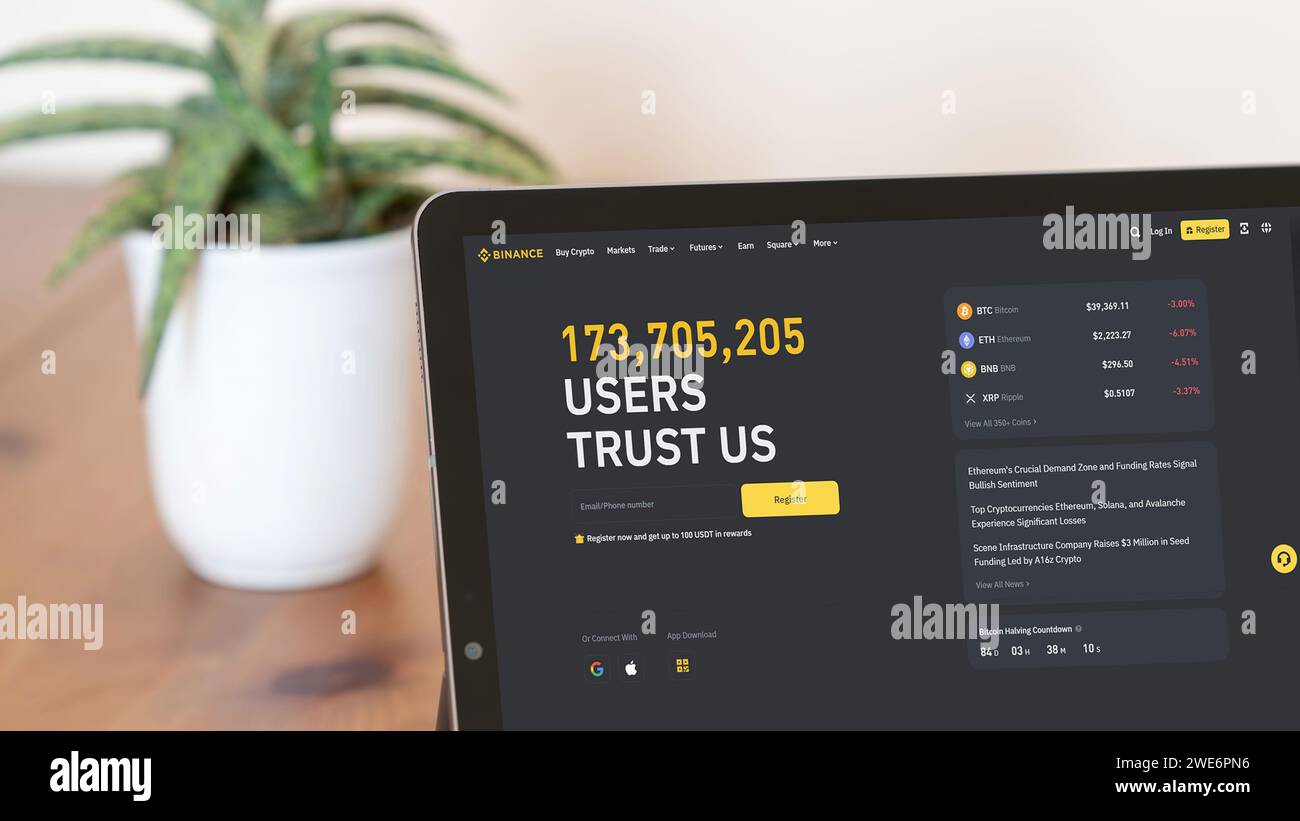 Istanbul, Turkey - 23 January 2024: Illustrative Editorial screenshot ...