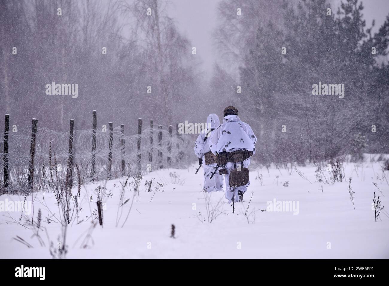 Ukrainian border guards patrol hi-res stock photography and images - Alamy