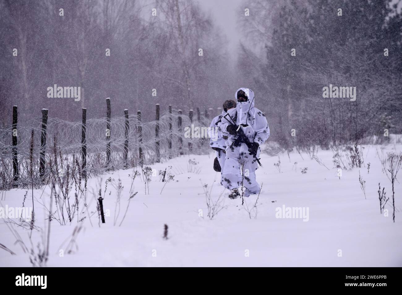 Ukrainian border guards patrol hi-res stock photography and images - Alamy