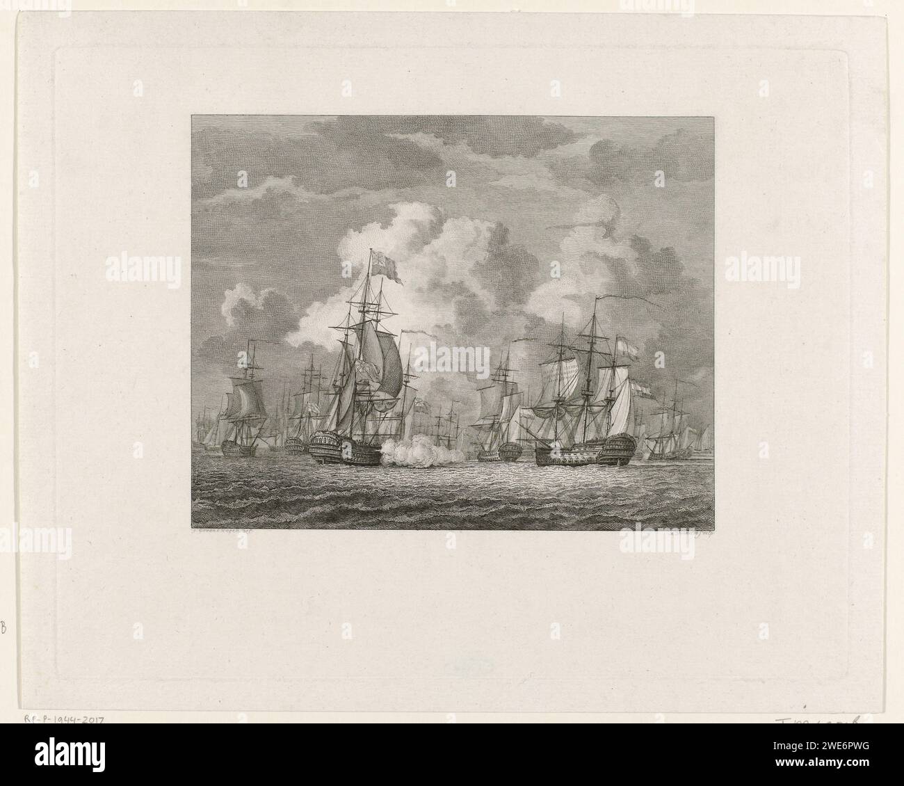 Meeting between Fielding and Van Bylandt, 1779, Reinier Vinkeles (I ...