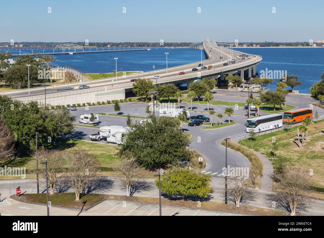 US Highway 90 bridge over the Biloxi Back Bay from Biloxi to Ocean ...