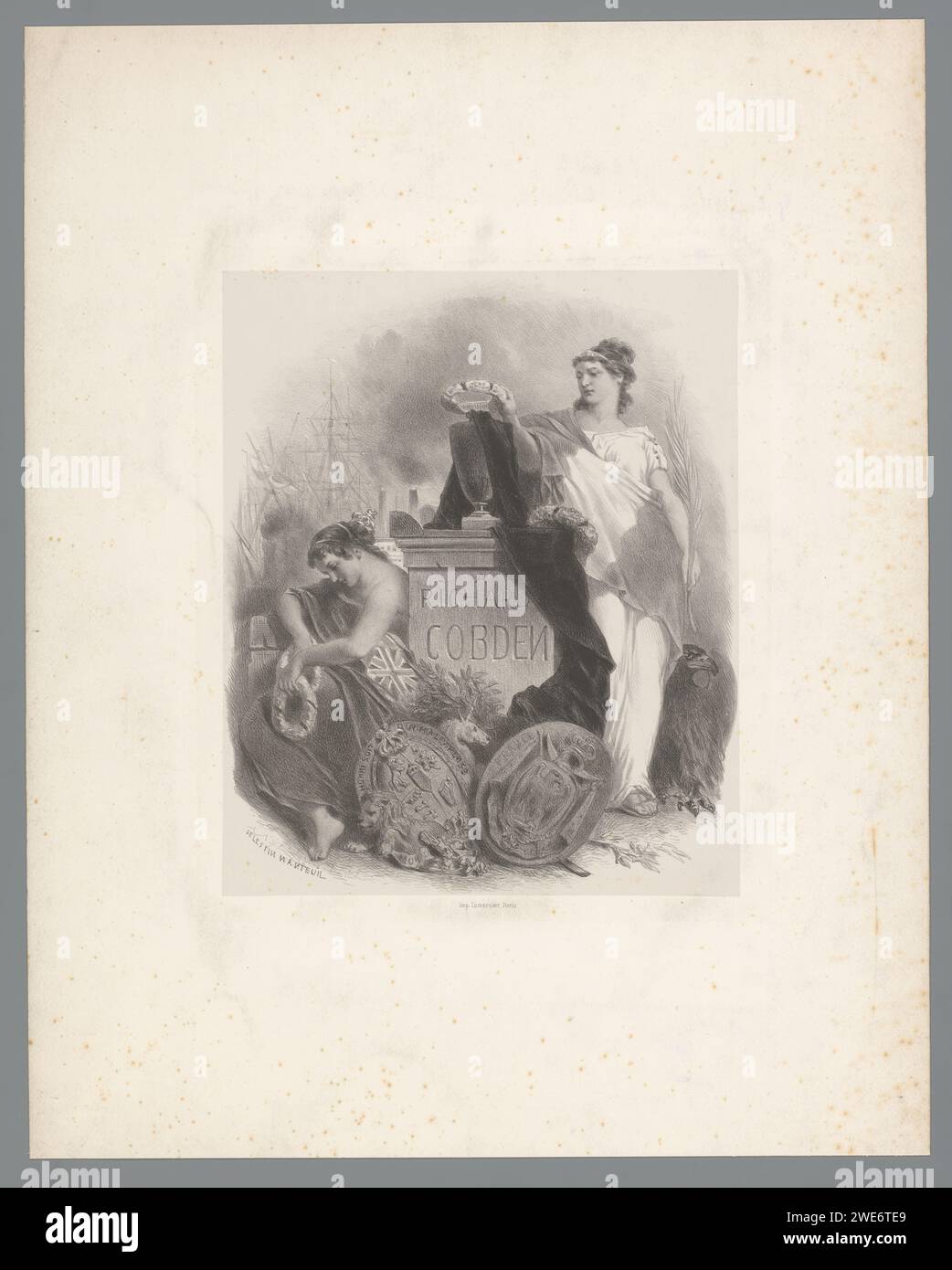 Allegorical composition for the glorification of Richard Cobden ...