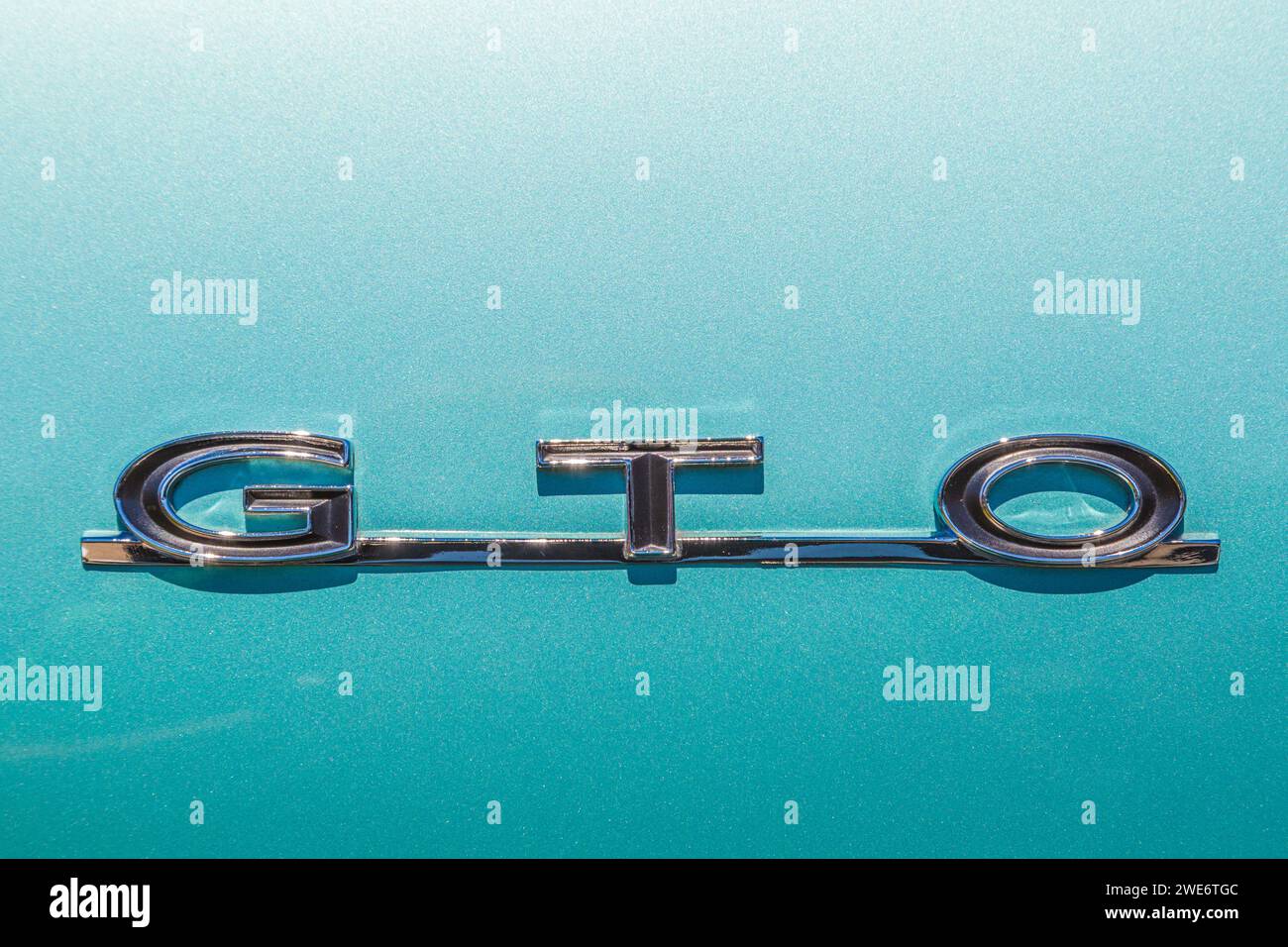 Pontiac GTO emblem on fender of classic car Stock Photo - Alamy