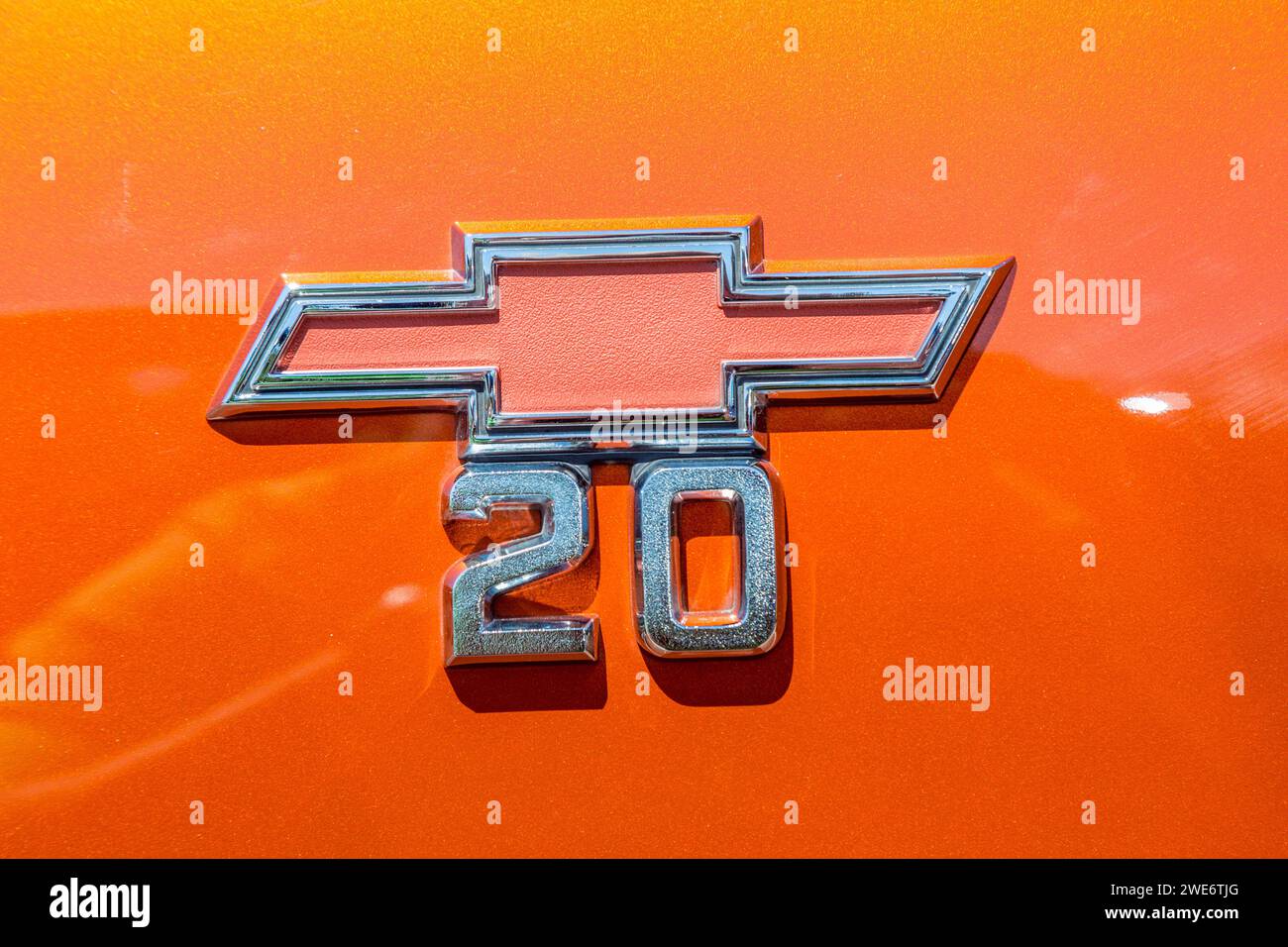 Chevrolet logo and C10 emblem on classic truck body Stock Photo - Alamy