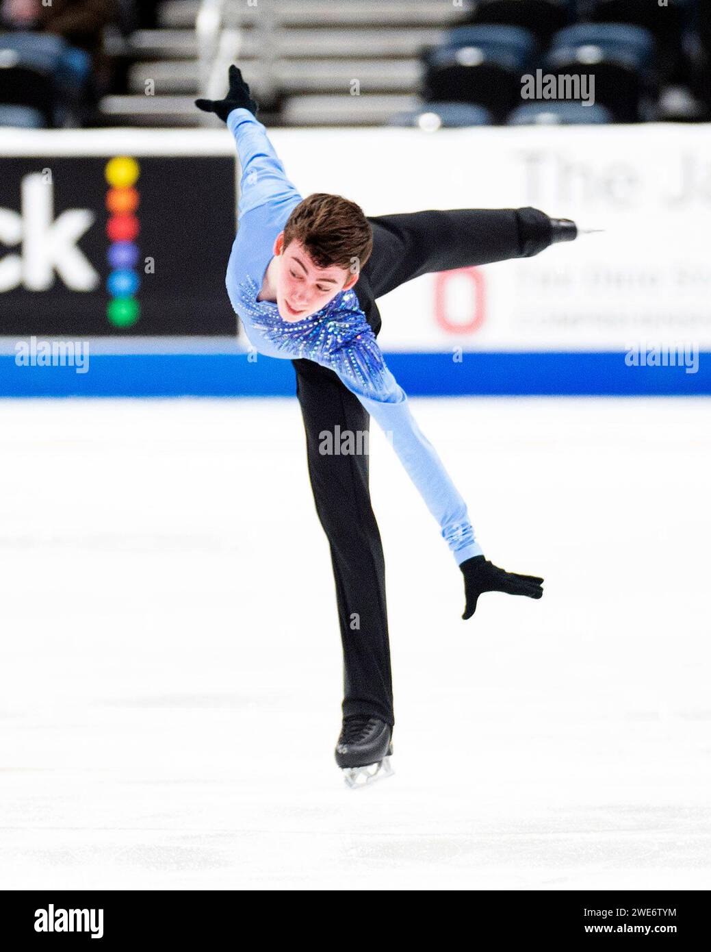Columbus, Ohio, United States. 23rd January, 2024. Jared Sedlis skates ...