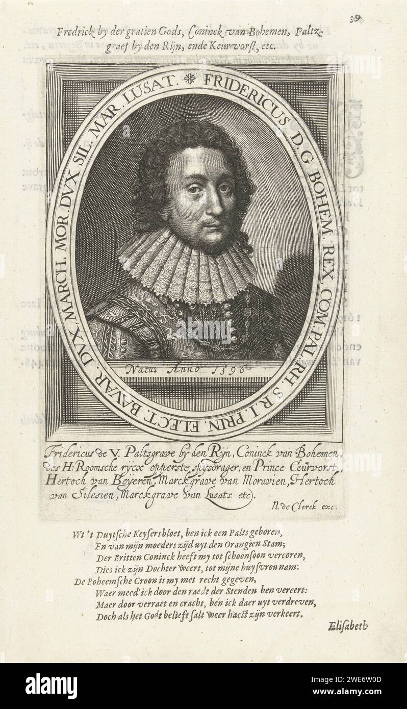 Portrait of Frederik V, King of Bohemen, Elector of the Palatinate ...