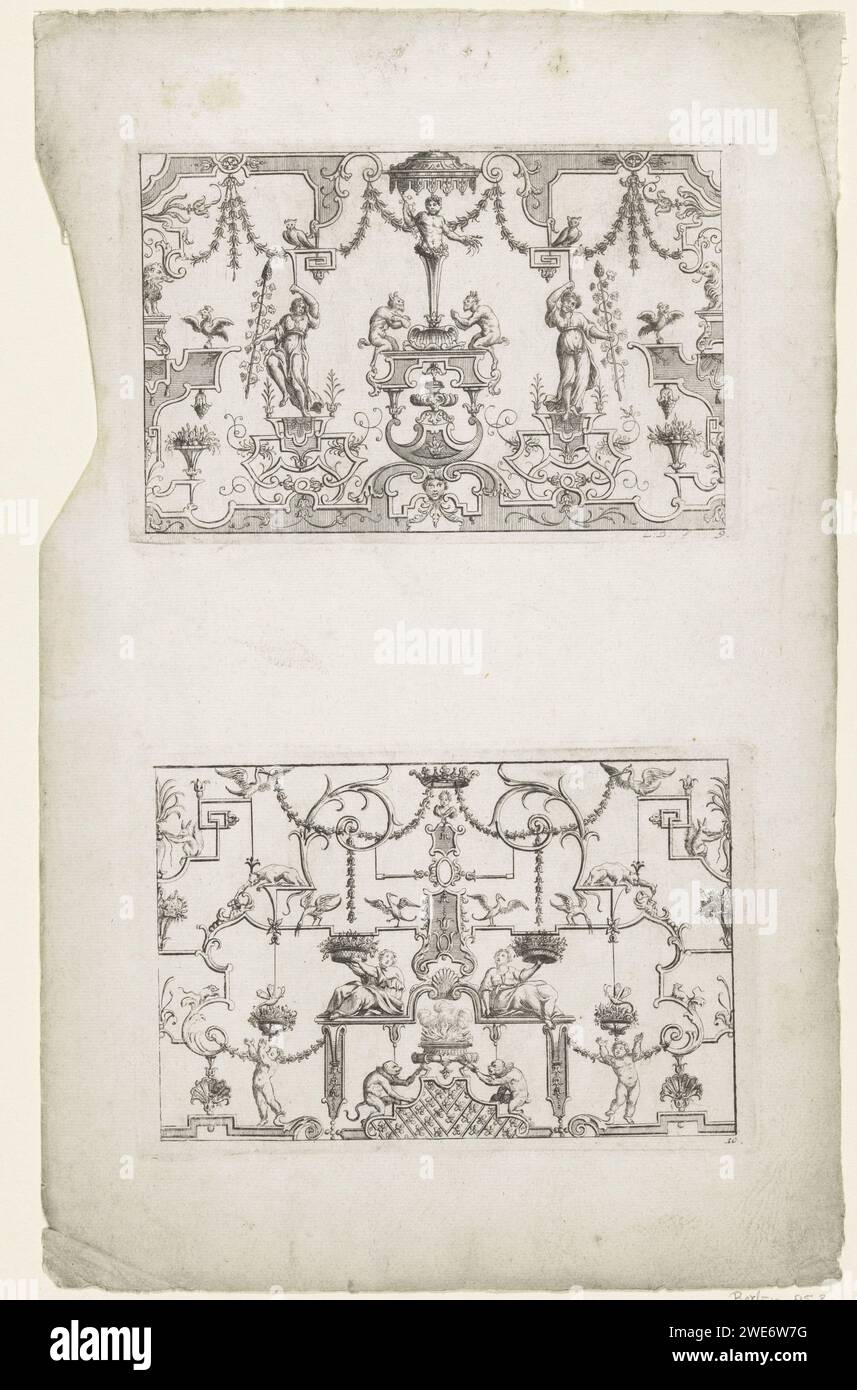 Grotesken with Bacchus and female figures, Lorenz Beger, After Paul ...