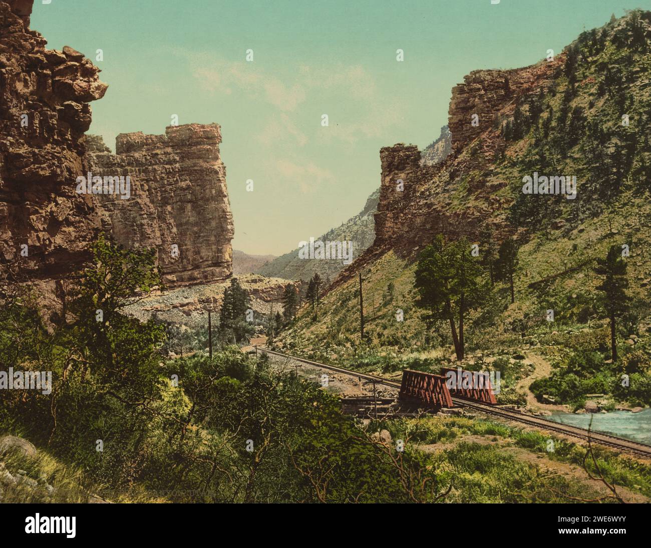 Castle Gate, Price Canyon, Carbon County, Utah 1898 Stock Photo - Alamy