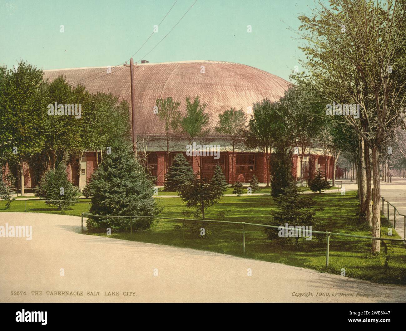 Salt Lake Tabernacle, Temple Square, Salt Lake City, Utah 1900 Stock ...