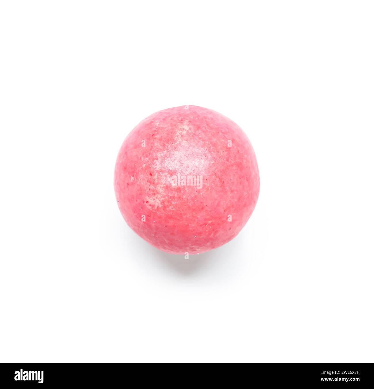 Red chewing gum on white background Stock Photo - Alamy