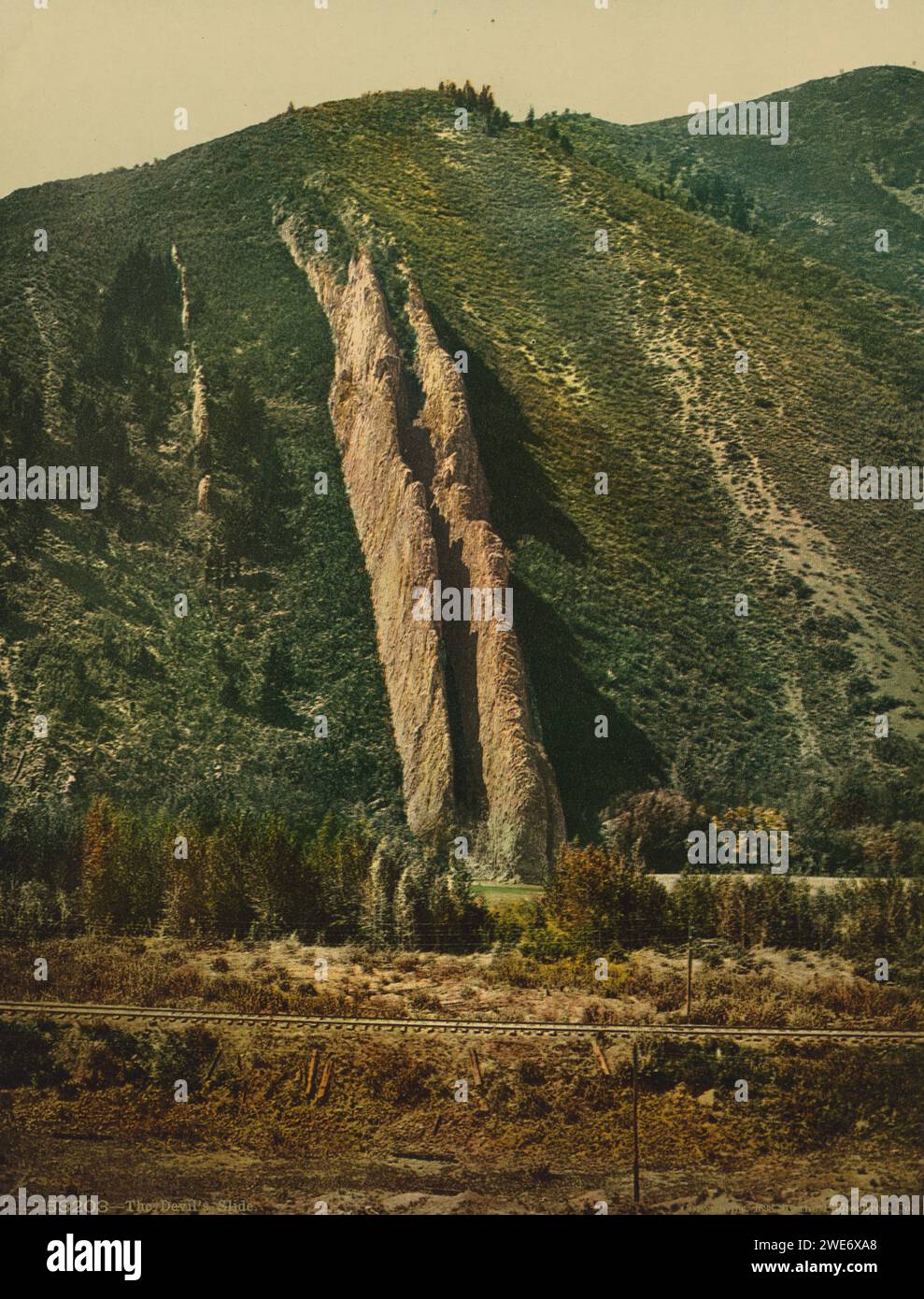 The Devil's Slide, Weber Canyon, Morgan County, Utah 1898 Stock Photo ...