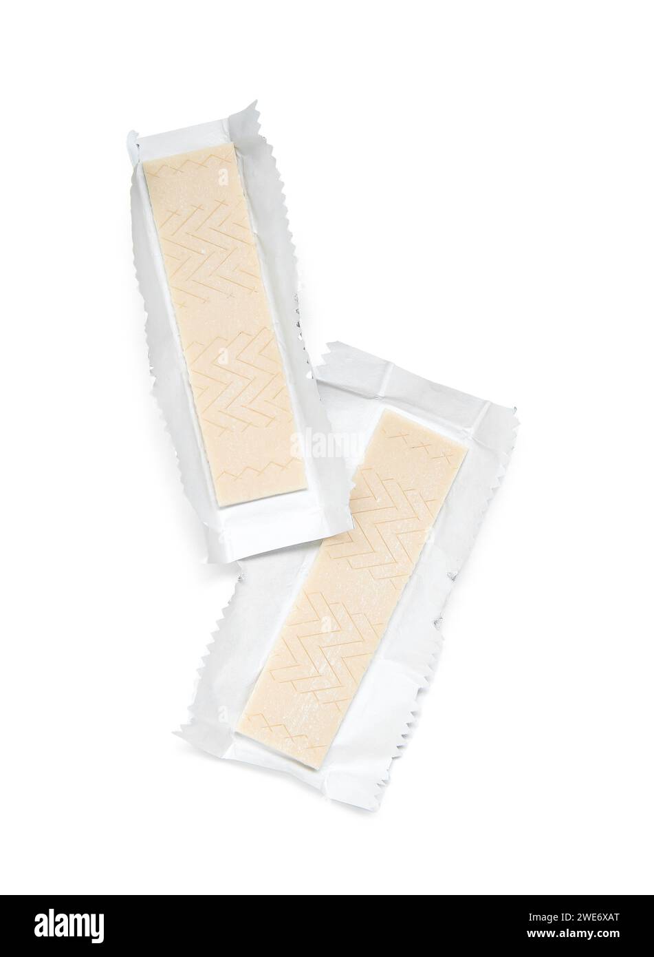 Chewing gums with wrapper on white background Stock Photo - Alamy