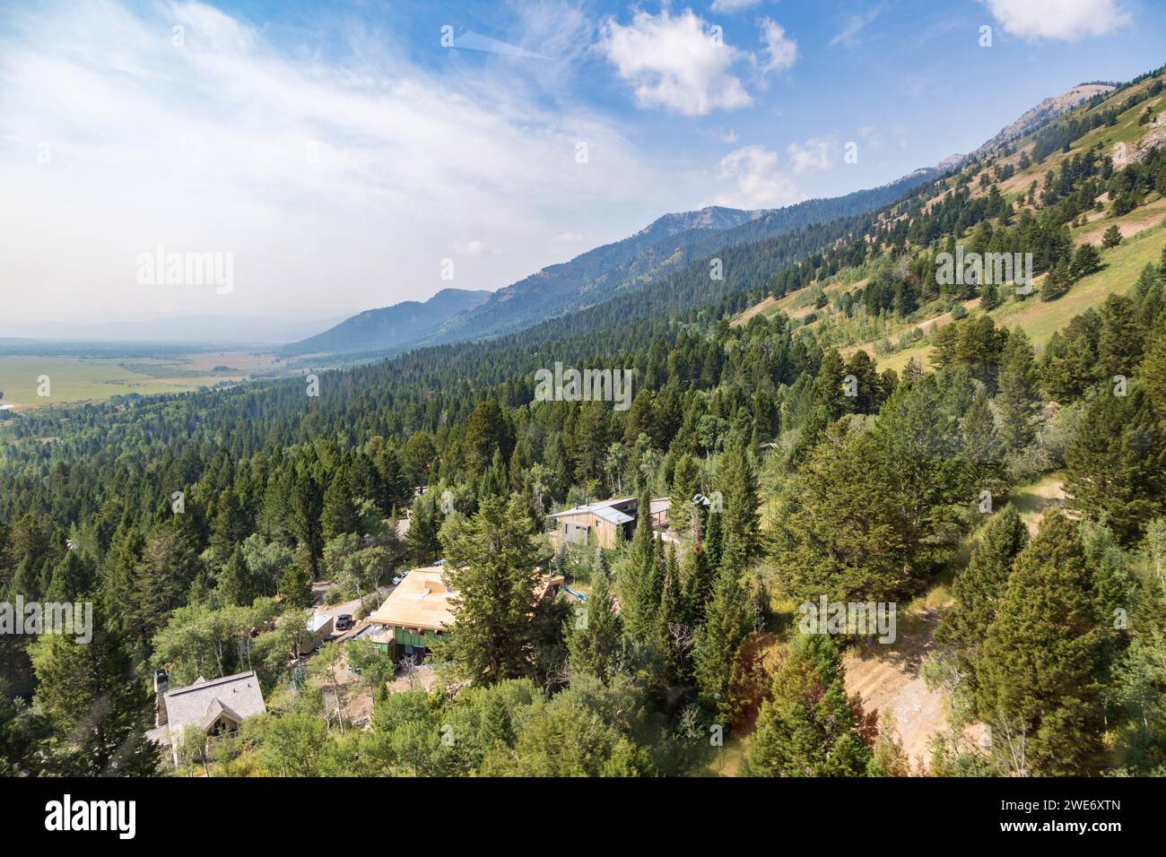 View of Rendezvous Mountain from Jackson Hole Aerial Tram in Jackson ...