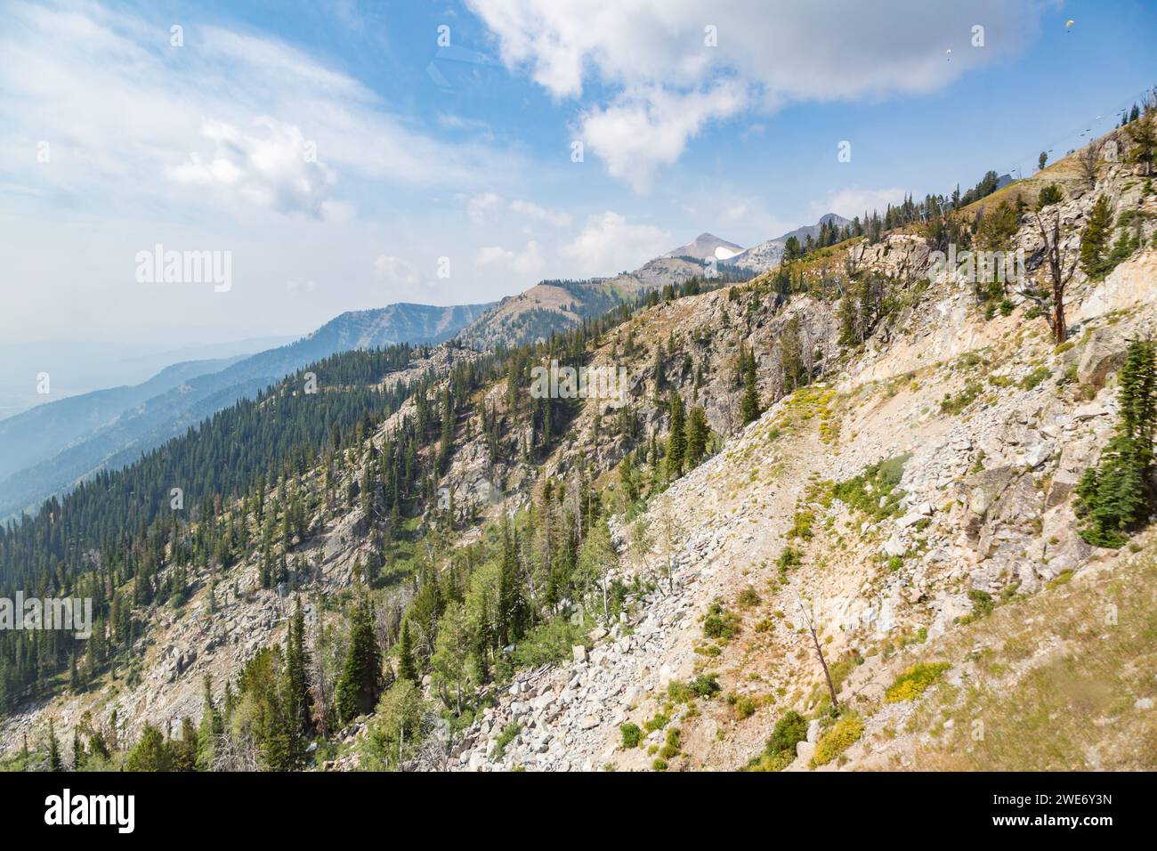 View of Rendezvous Mountain from Jackson Hole Aerial Tram in Jackson ...