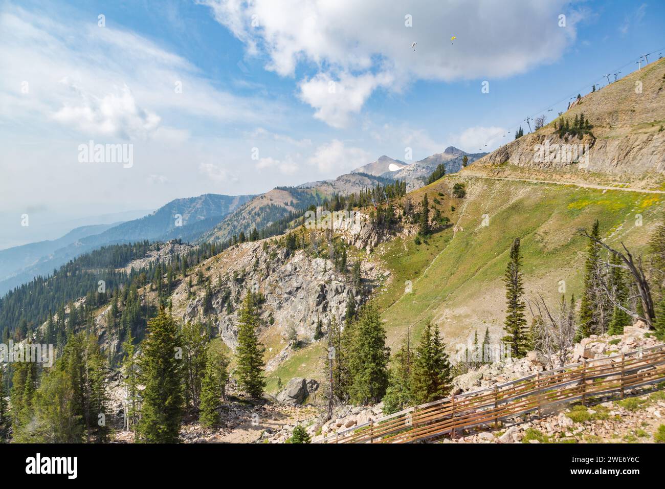 View of Rendezvous Mountain from Jackson Hole Aerial Tram in Jackson ...