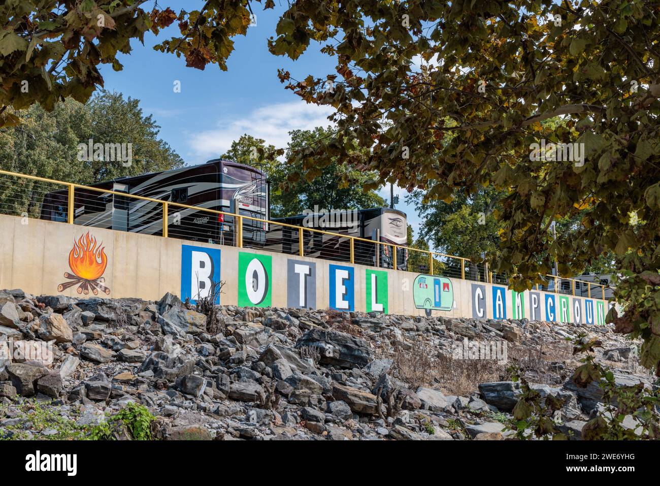 Botel campground hi-res stock photography and images - Alamy