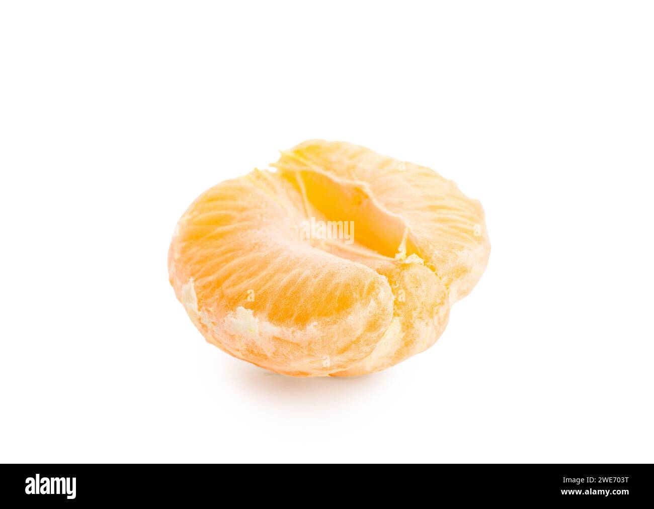Half of sweet mandarin on white background Stock Photo - Alamy