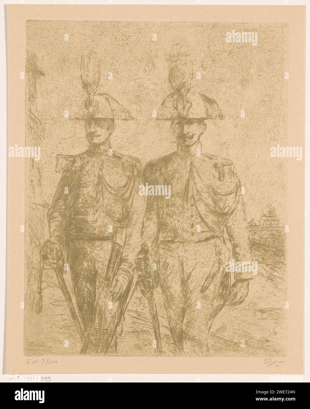 Carabinieri in Rome, Etienne Bosch, C. 1873 - in or before 1931 print ...