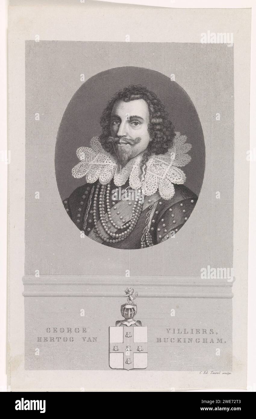 Portrait of George Villiers, 1st Duke of Buckingham, Edouard Taurel ...