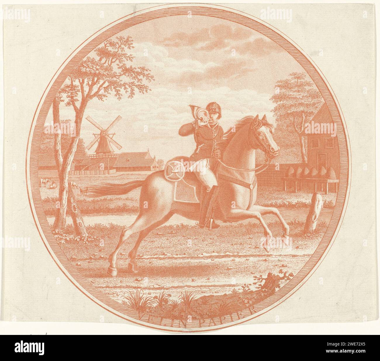 Postiljon on Horse, Jan Mulder (1786-1817), 1786 - 1817 print A ...