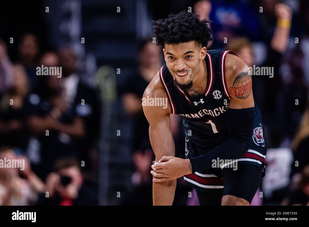 Columbia, SC, USA. 23rd Jan, 2024. South Carolina Gamecocks guard ...