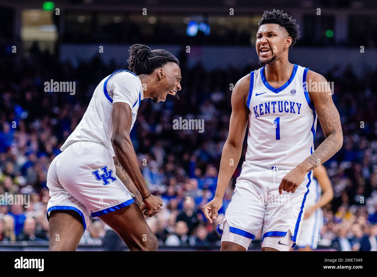Columbia, SC, USA. 23rd Jan, 2024. Kentucky Wildcats forward Aaron ...