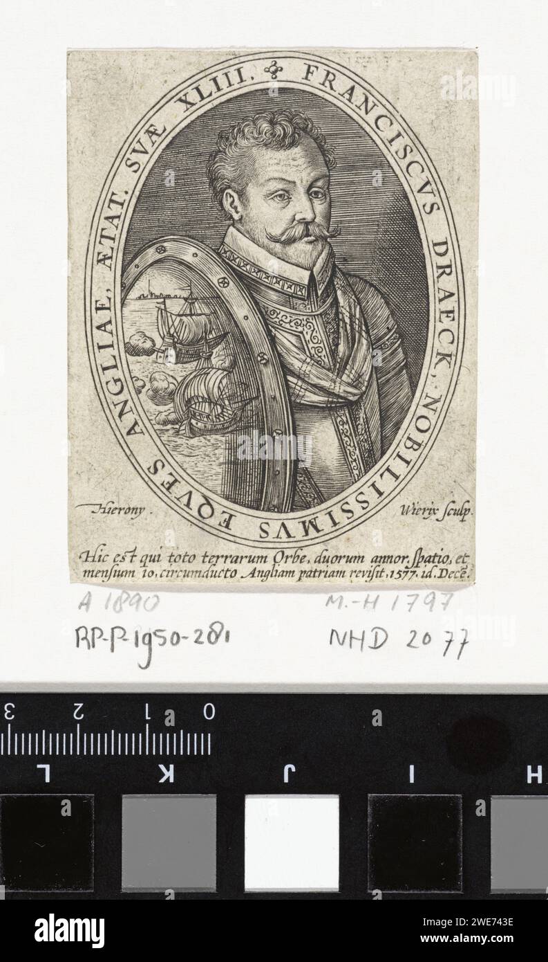 Portrait of Francis Drake, at the age of 43, Hieronymus Wierix, 1600 ...
