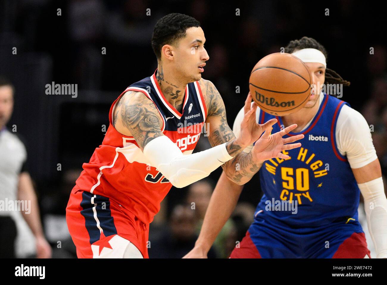 Washington Wizards forward Kyle Kuzma (33) in action during the second ...