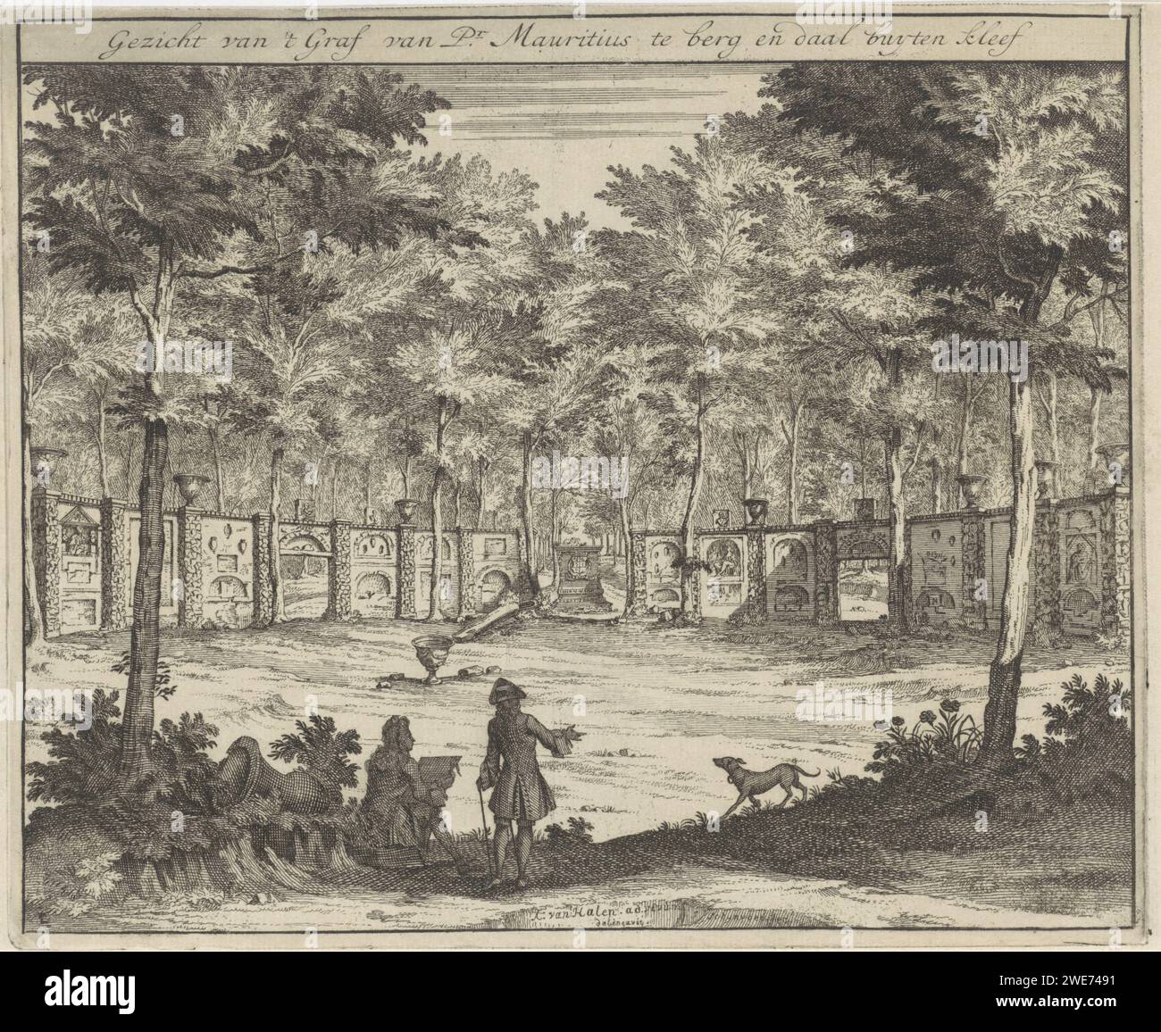 View of the grave of Johan Maurits, Count of Nassau -Siegen, Bij Kleef ...