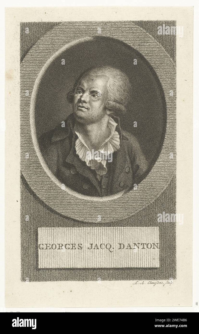 Portrait of Georges Jacques Danton, Lambertus Antonius Claessens, c ...