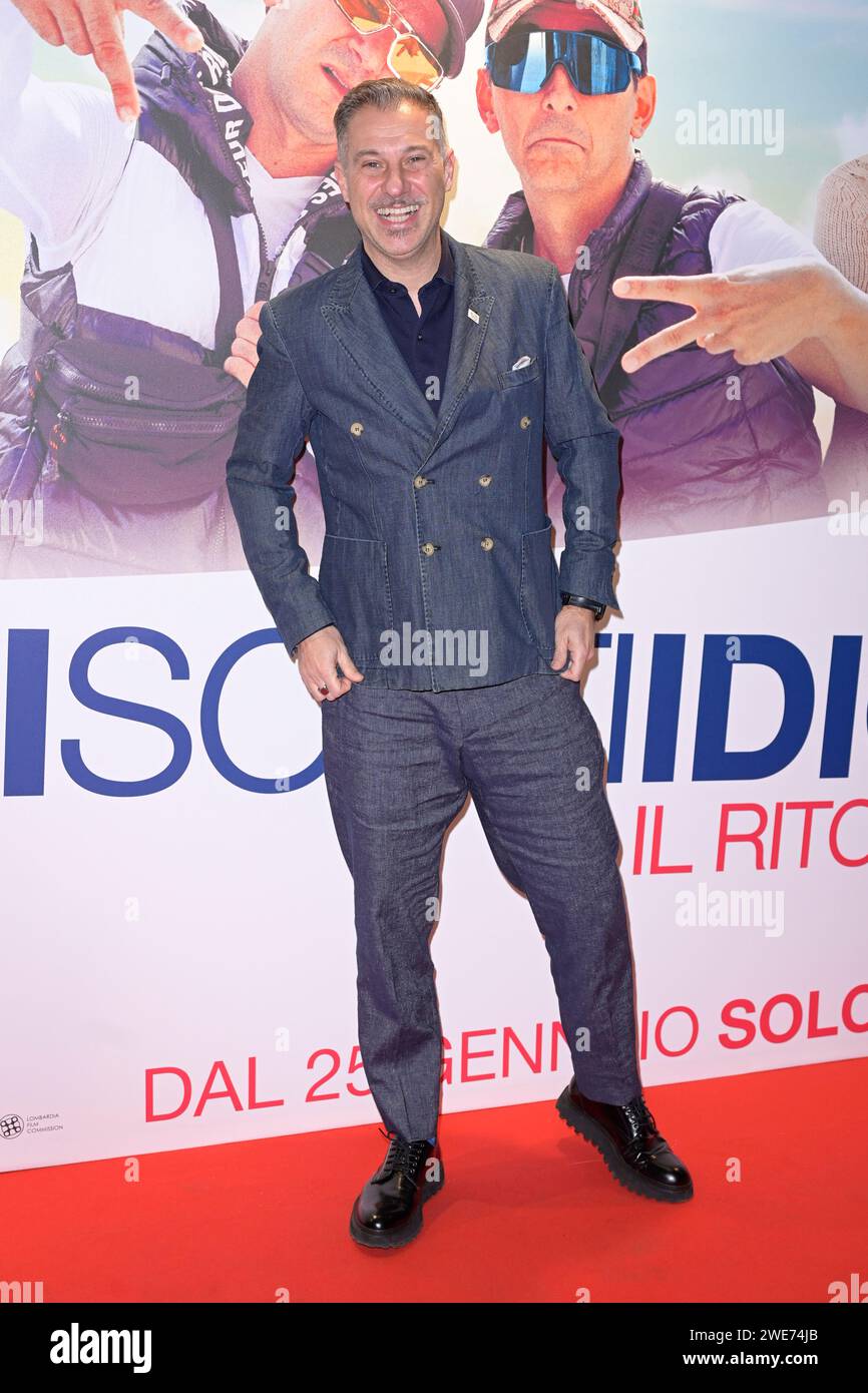 Rome, Italy. 23rd Jan, 2024. Gabriele Corsi attends at the red carpet ...