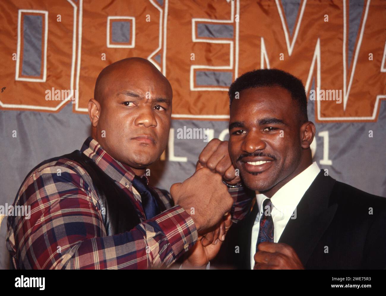 1990 George Foreman Evander Holyfield John Barrett/PHOTOlink. Photo via ...