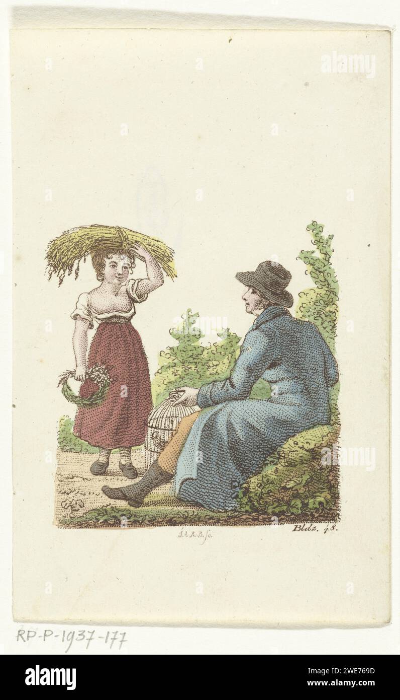 Maria is wearing Korenaren on head and is in conversation with man with ...