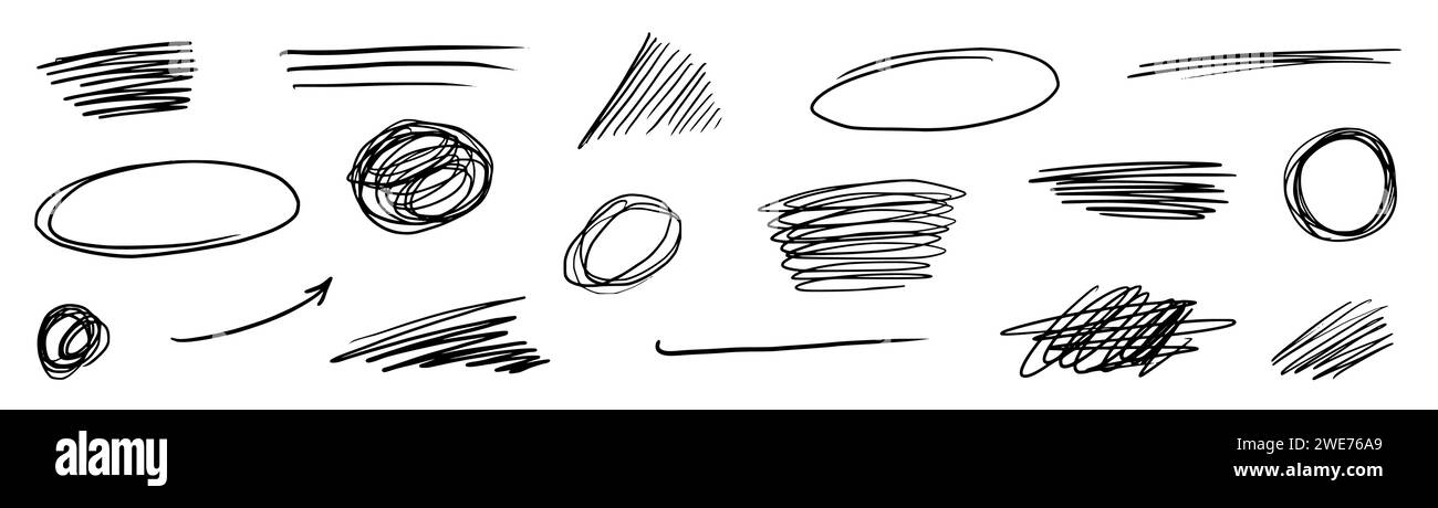 Scratch pen line scribble pencil vector. Scratch texture, pen line ...