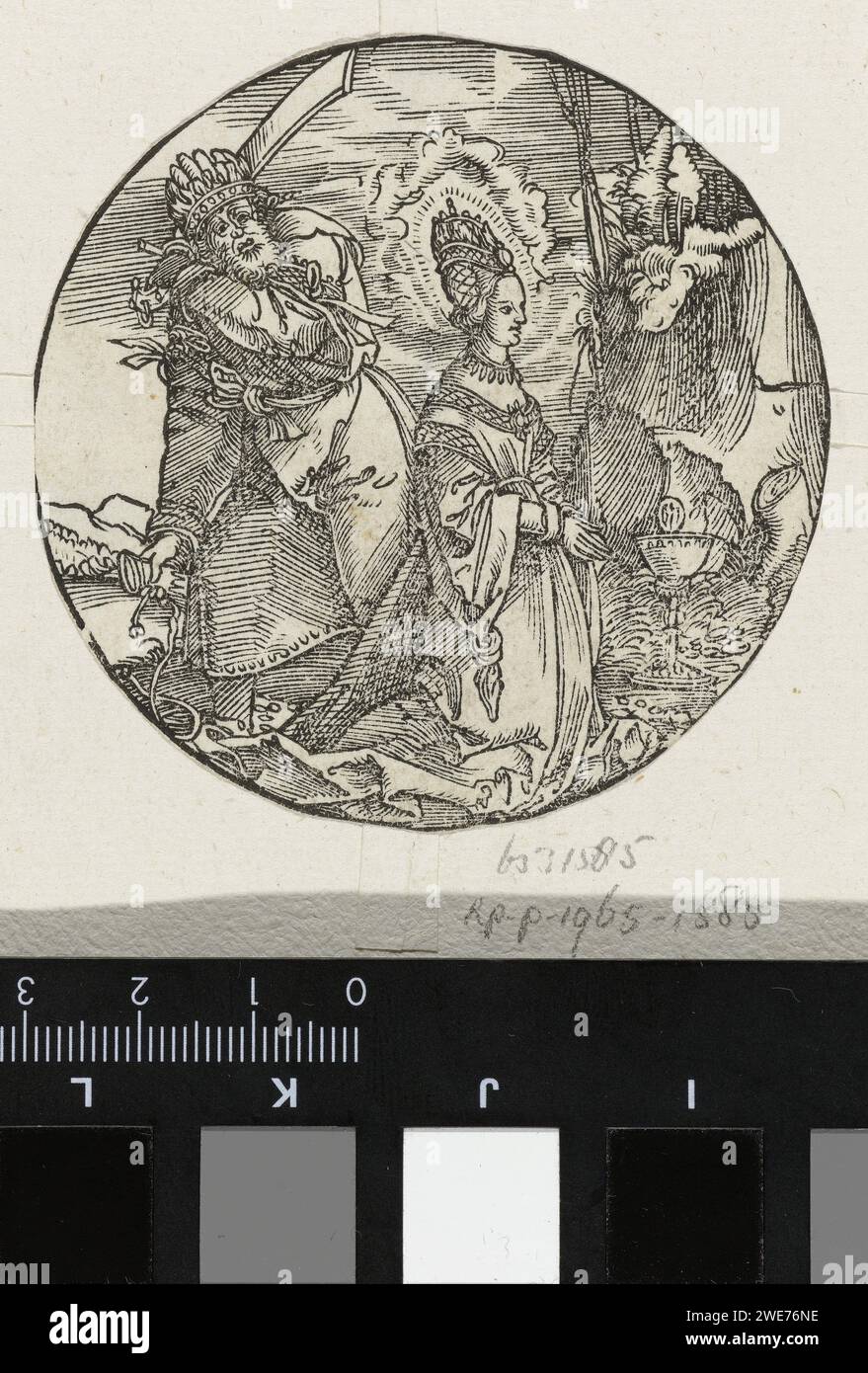 Martyrdom of Saint Barbara, Hans Springinklee, 1505 - 1540 print Round ...