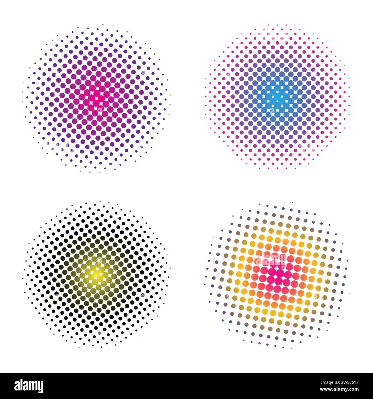 Black circle halftone spots vector illustration Stock Vector Image ...