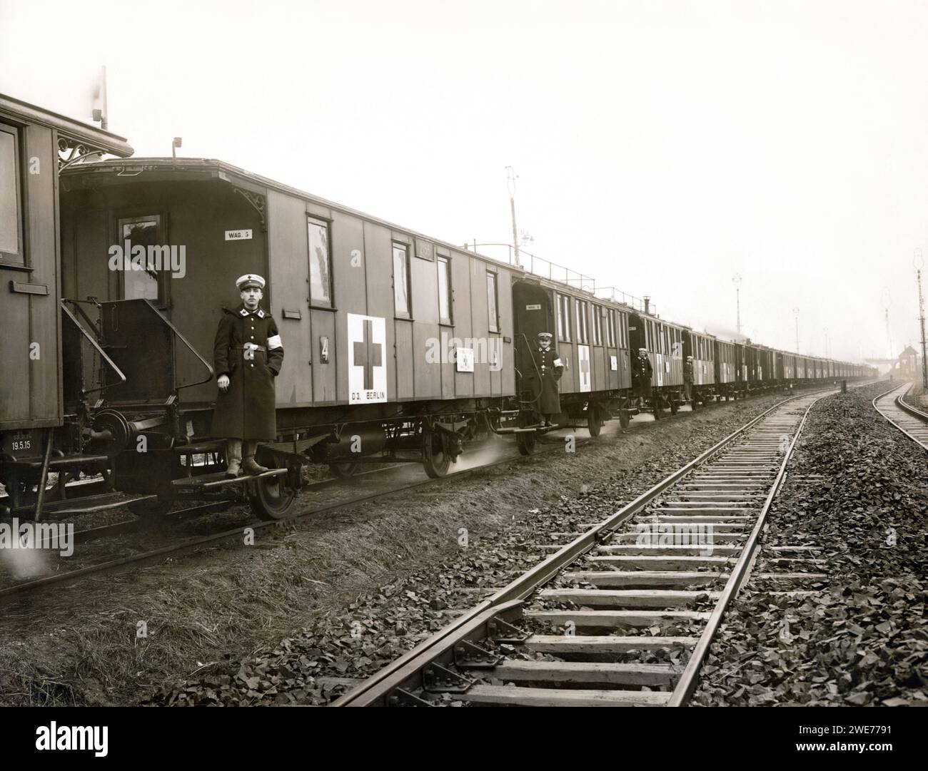 WWI German hospital train Stock Photo - Alamy