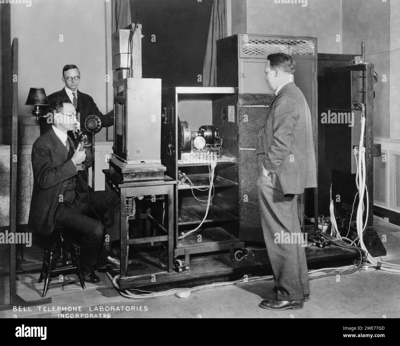 TV demonstration at Bell Labs, New York, USA Stock Photo - Alamy