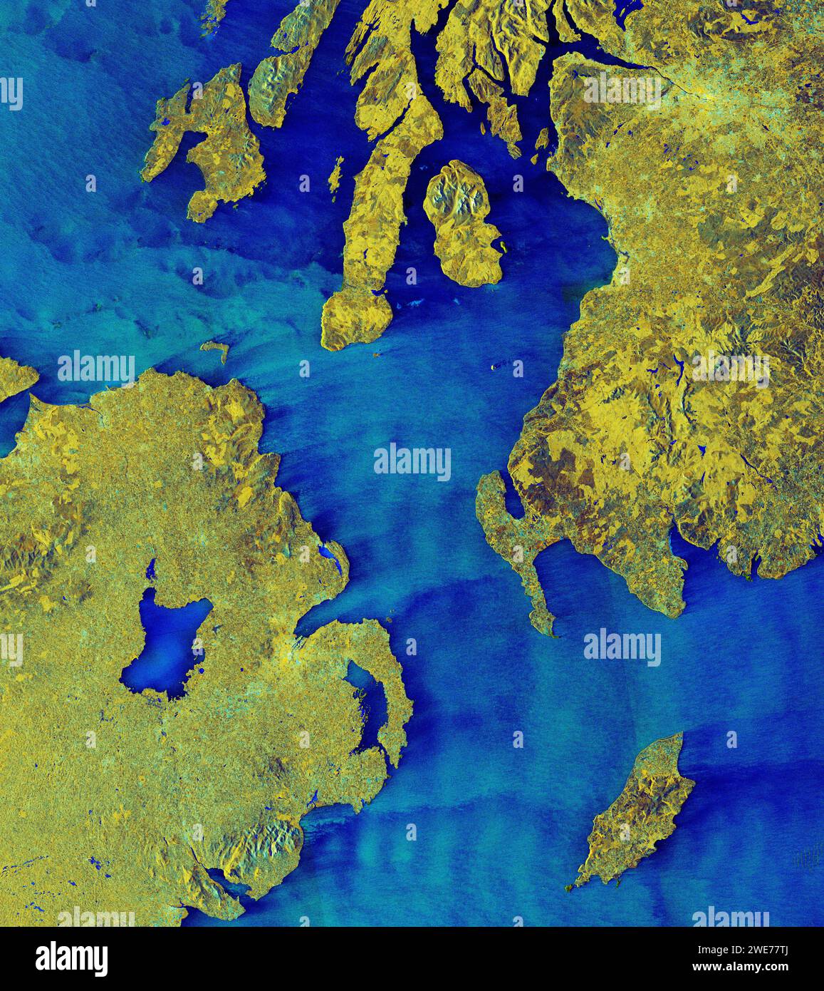 The North Channel, satellite image Stock Photo - Alamy