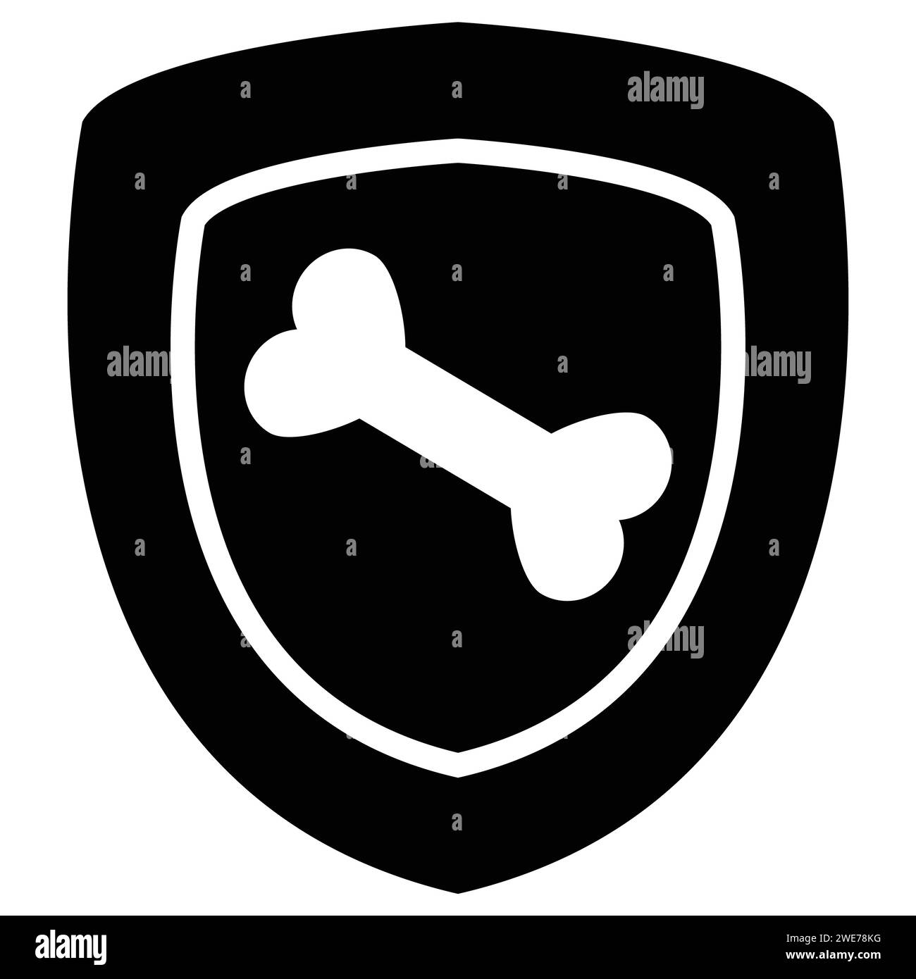 Strong healthy bones icon. Bone protection sign. Bones strength symbol ...