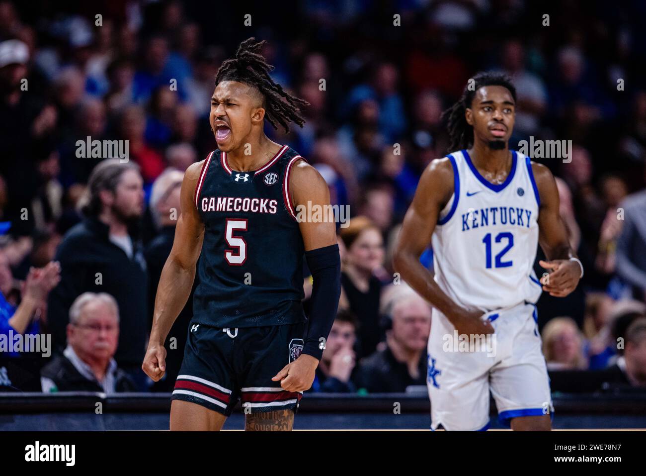 Columbia, SC, USA. 23rd Jan, 2024. South Carolina Gamecocks guard ...