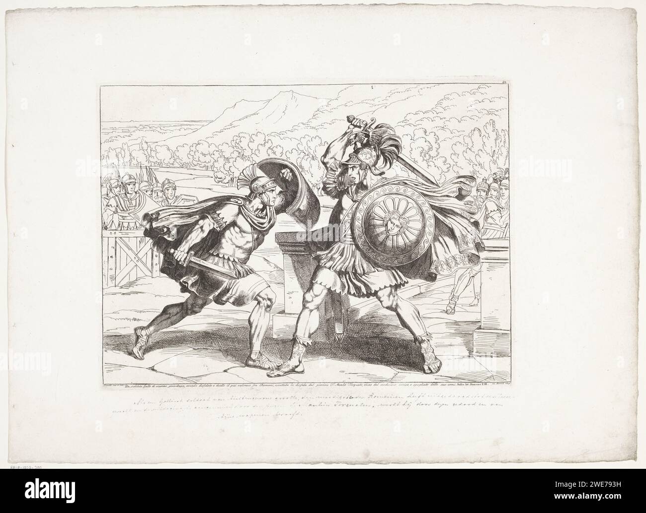 Titus Manlius Torquatus in a fight with a great Gaul, Bartolomeo ...