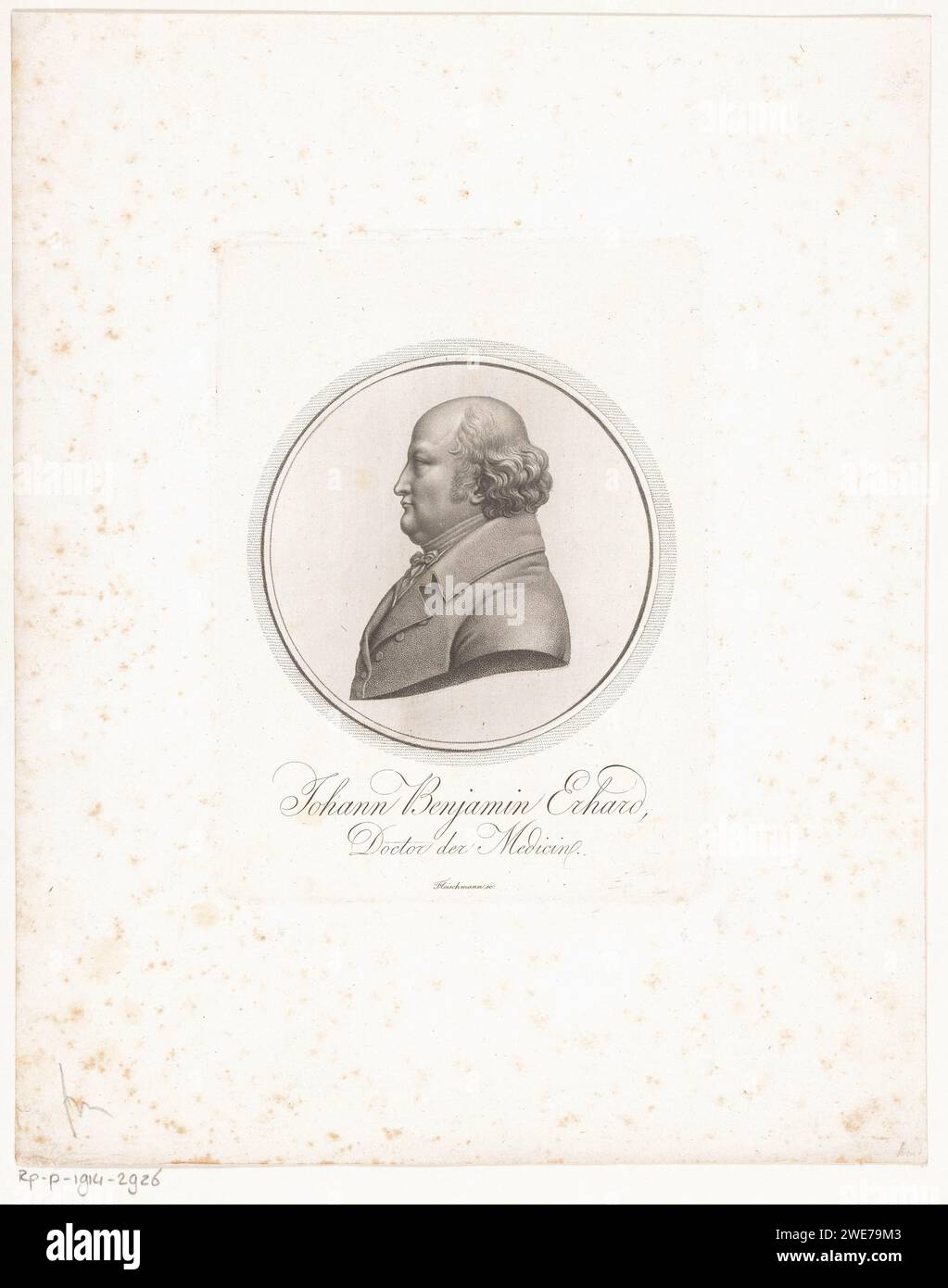 Portrait van Johann Benjamin Erhard, Friedrich Fleischmann, 1801 - 1834 ...