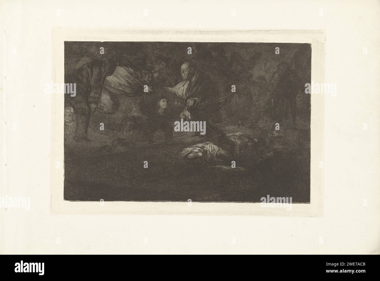 Funeral foolishness, Francisco de Goya, 1864 print The spirit of a dead ...