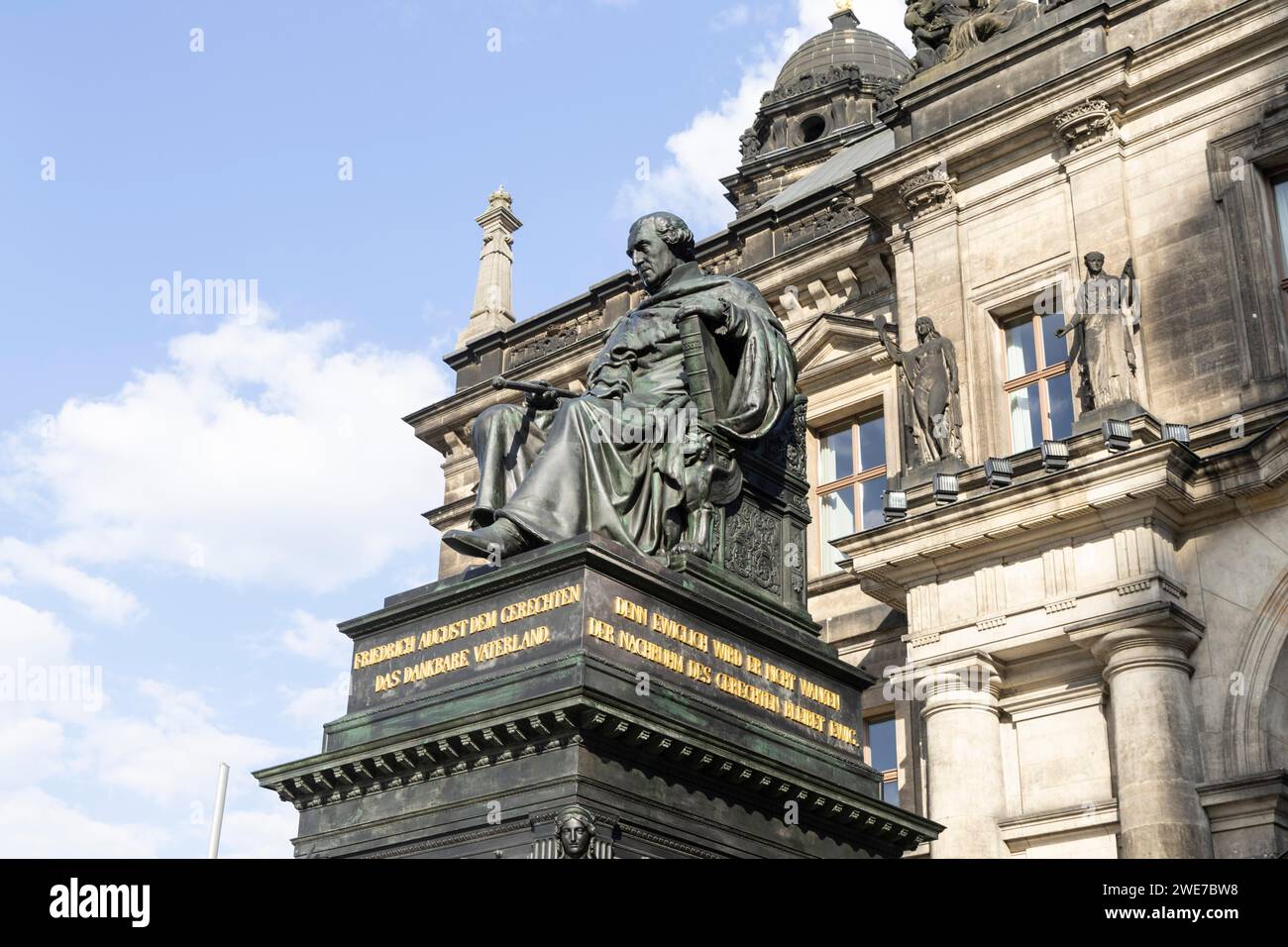 Dresden Friedrich August Monument Stock Photo - Alamy