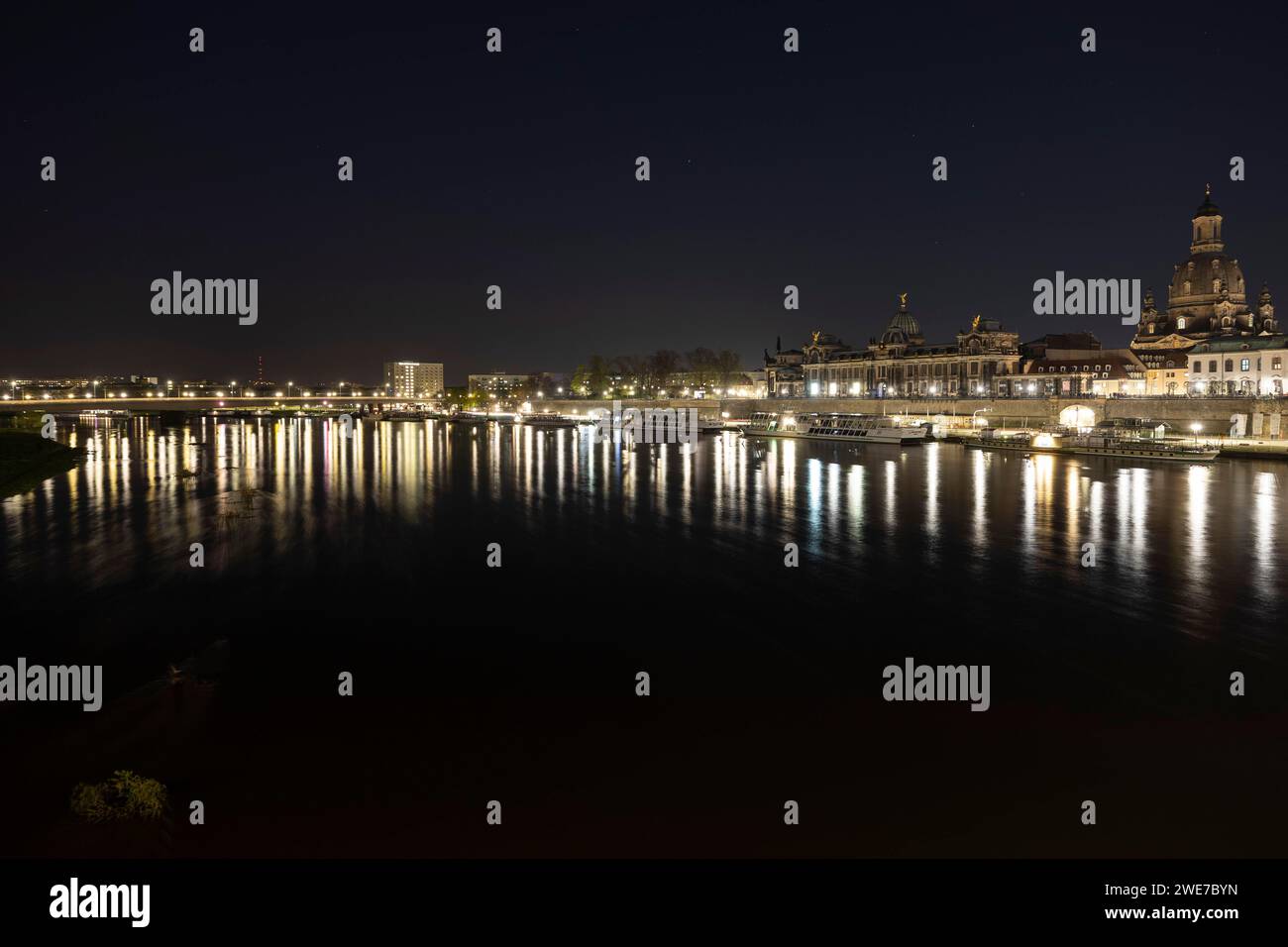 Dresden view from Augustus Bridge Stock Photo - Alamy