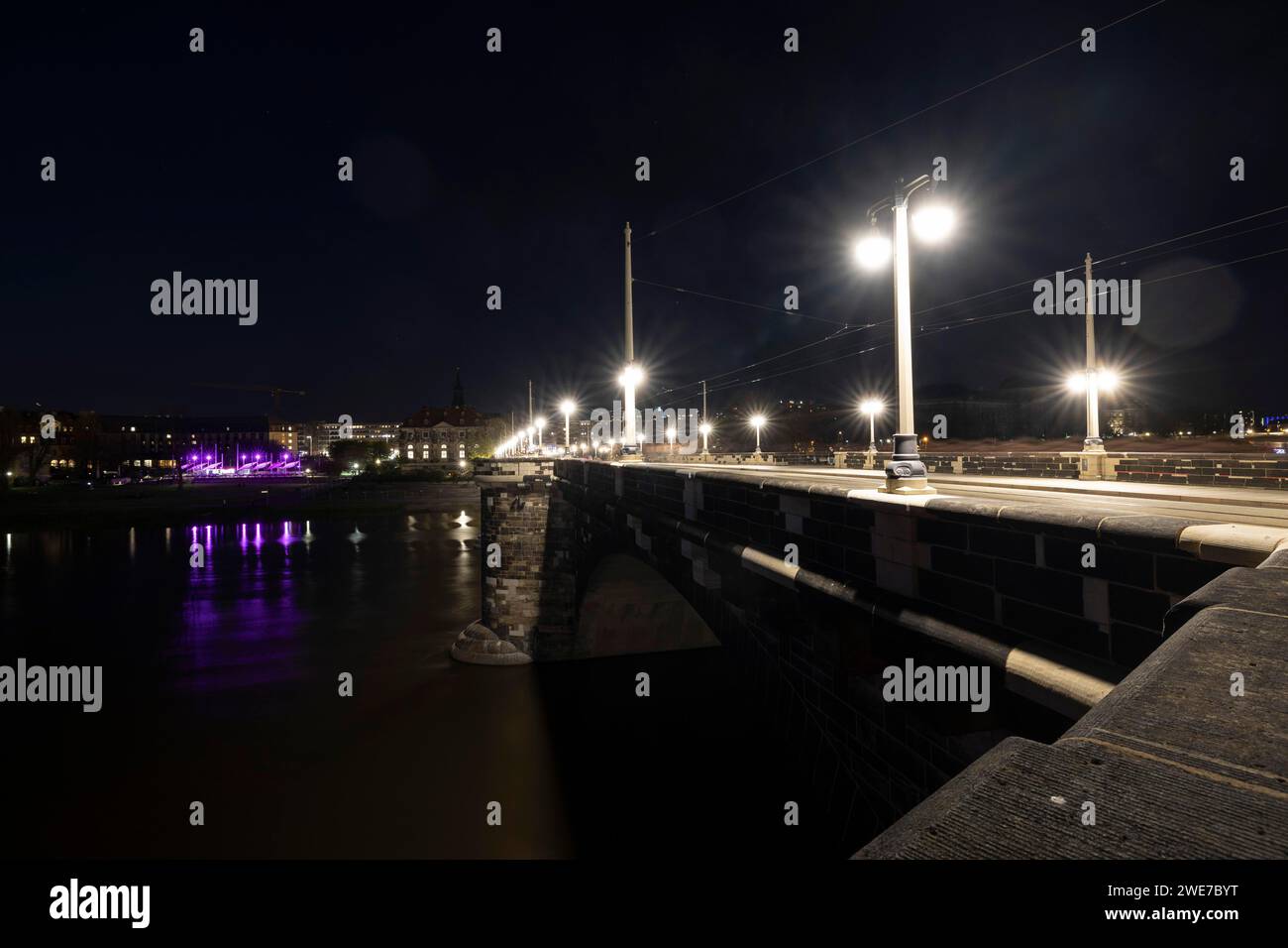 Dresden view from Augustus Bridge Stock Photo - Alamy