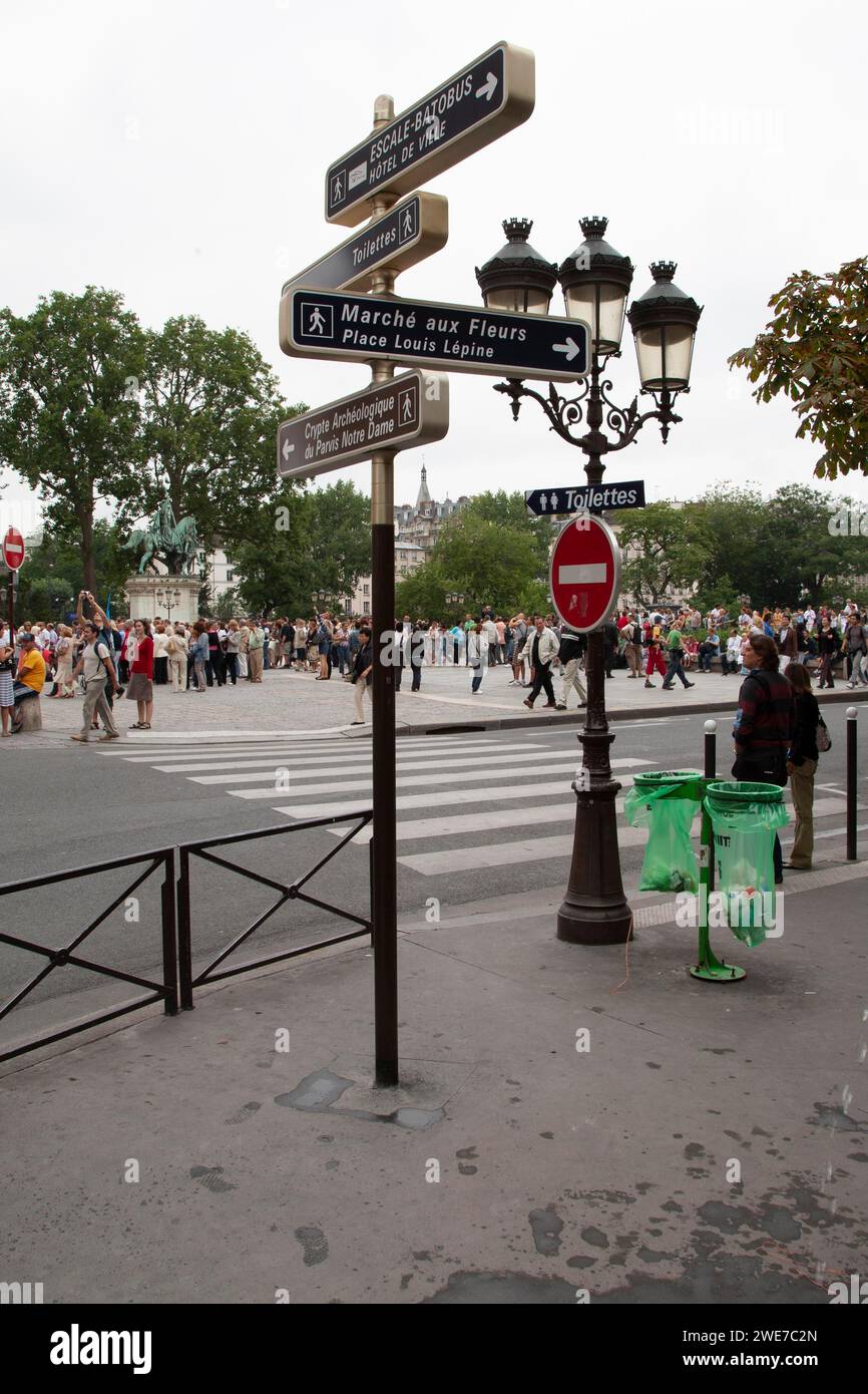 Street signs Paris France Stock Photo - Alamy