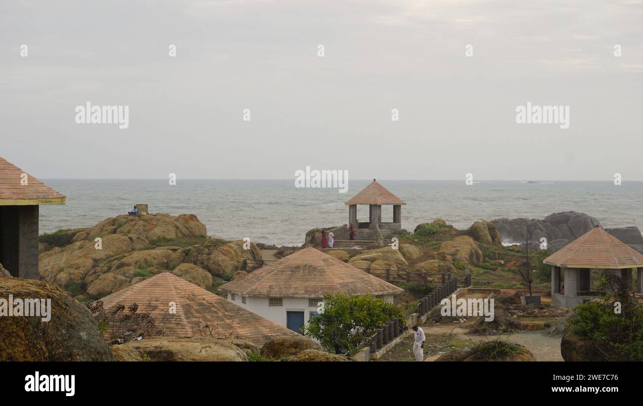Muttom, India - July 08 2023: Tourists enjoying the beautiful scenic ...